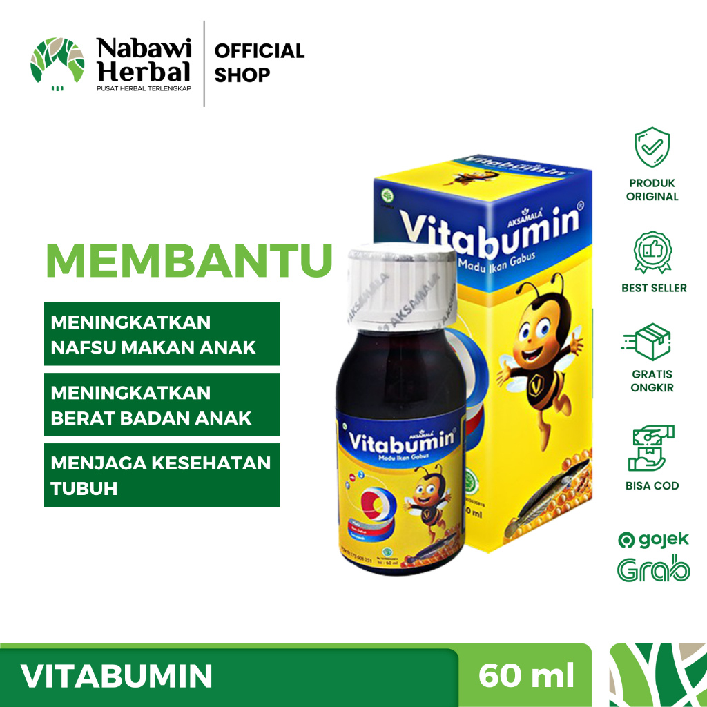 Jual VITABUMIN - Madu Ikan Gabus Suplemen Makanan Anak 60ml | Shopee ...