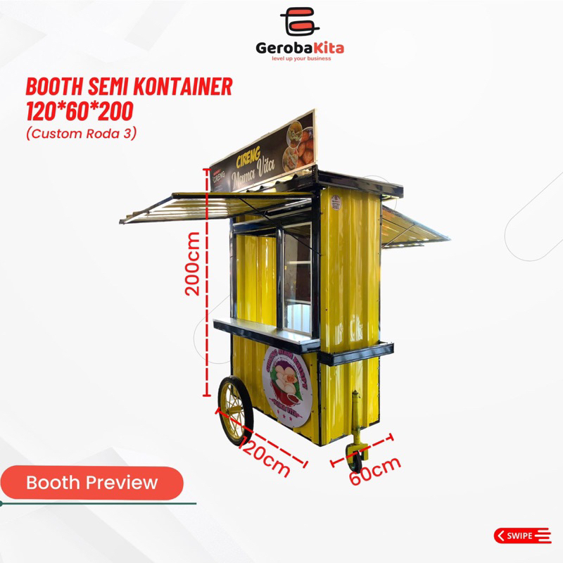 Jual Booth Semi Container 120x60x200 (Custom) | Shopee Indonesia