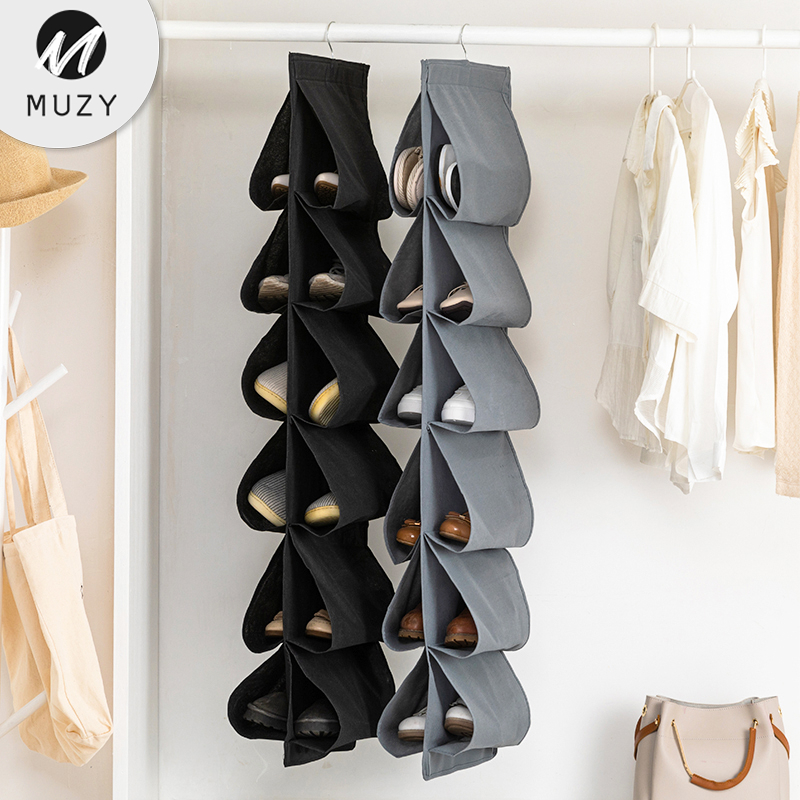 Jual Muzy Rak Gantung Sepatu Lemari Rak Kain Hanger Organizer Lemari ...