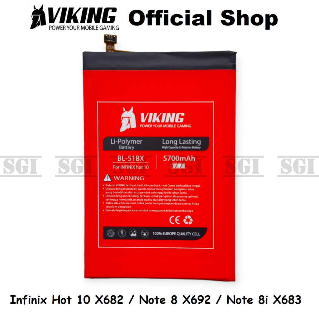 Jual Baterai VIKING Double Power Original BL-51BX Infinix Hot 10 X682 ...