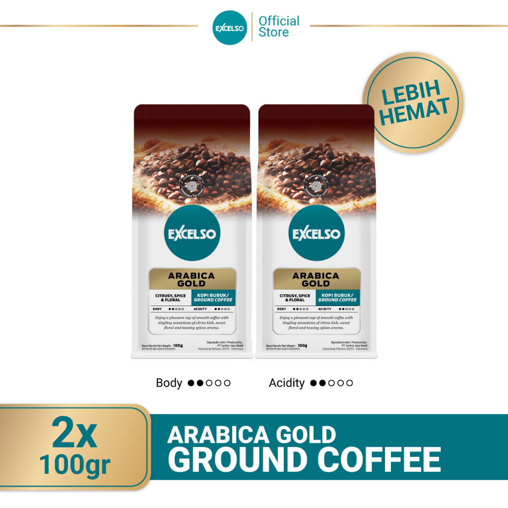 Jual Excelso Arabica Gold Bubuk 100G Twin Pack | Shopee Indonesia