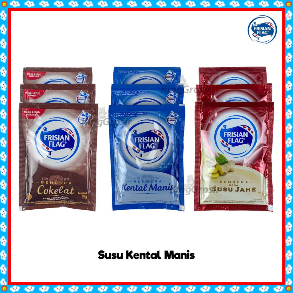 Jual Frisian Flag Bendera Susu Kental Manis Renceng 6x38gr Susu Bendera ...