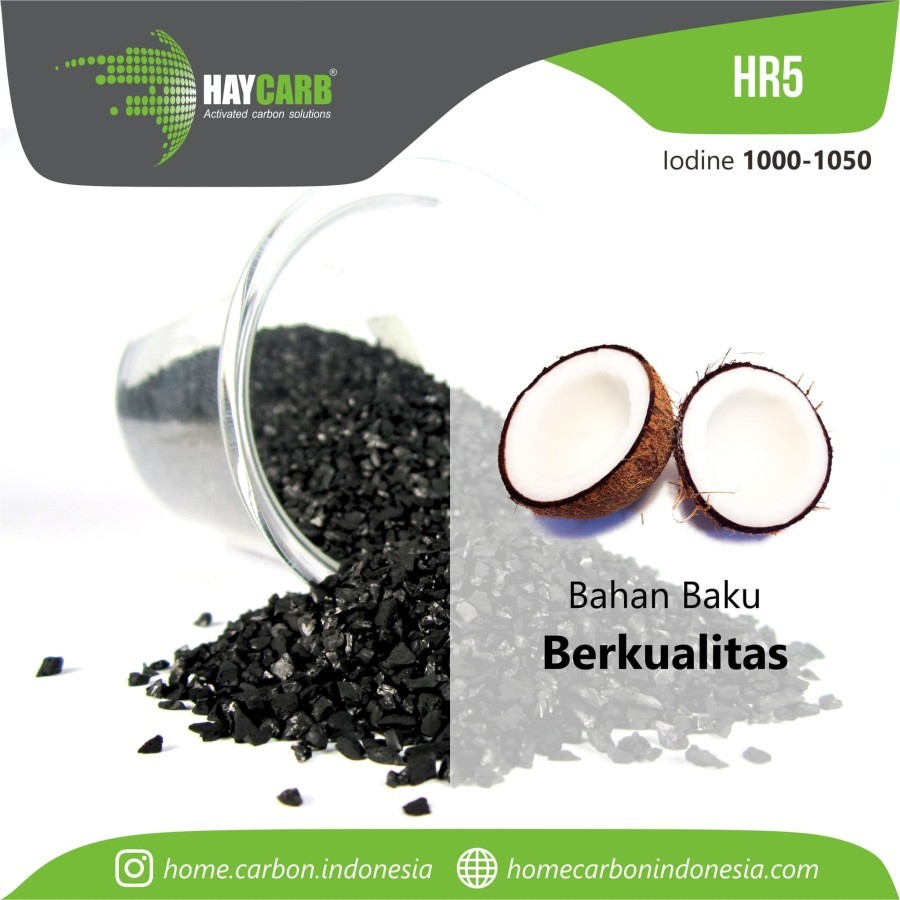 Jual Karbon Aktif Haycarb HR5. Activated Carbon ECER 1 kg | Shopee ...