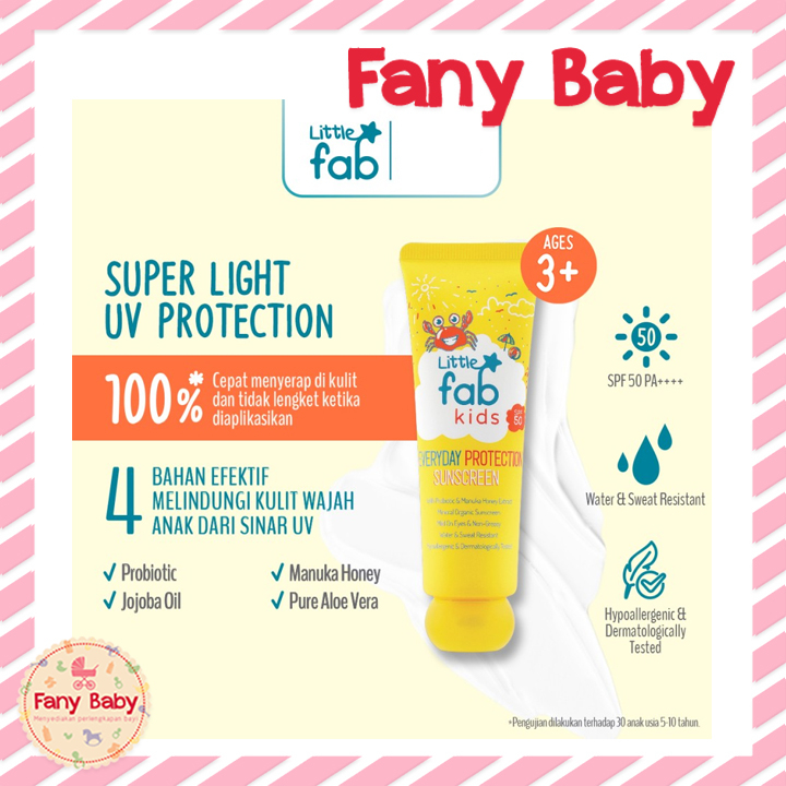 Jual LITTLE FAB KIDS EVERYDAY PROTECTION SUNSCREEN 40ML | Shopee Indonesia