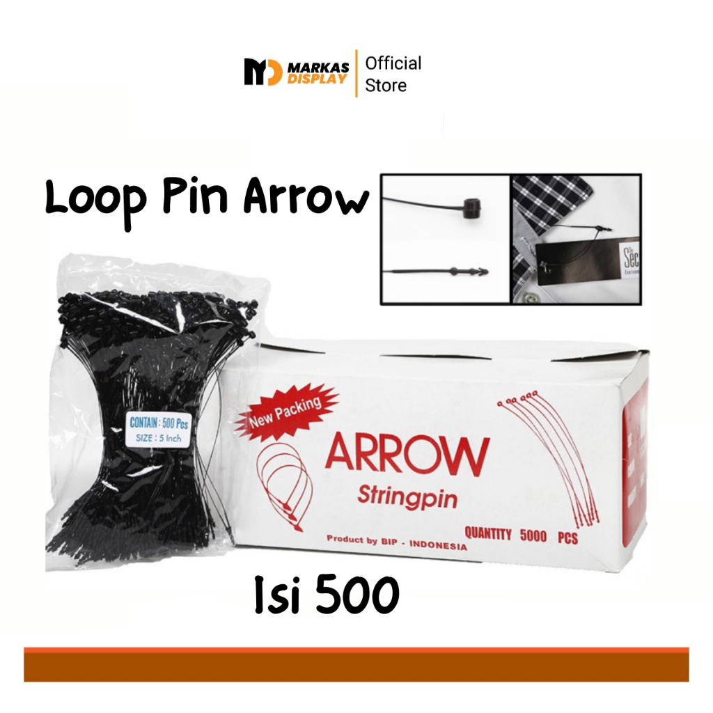 Jual Loop Pin Arrow/String Pin Loop Pin/Benang Label Produk | Shopee ...