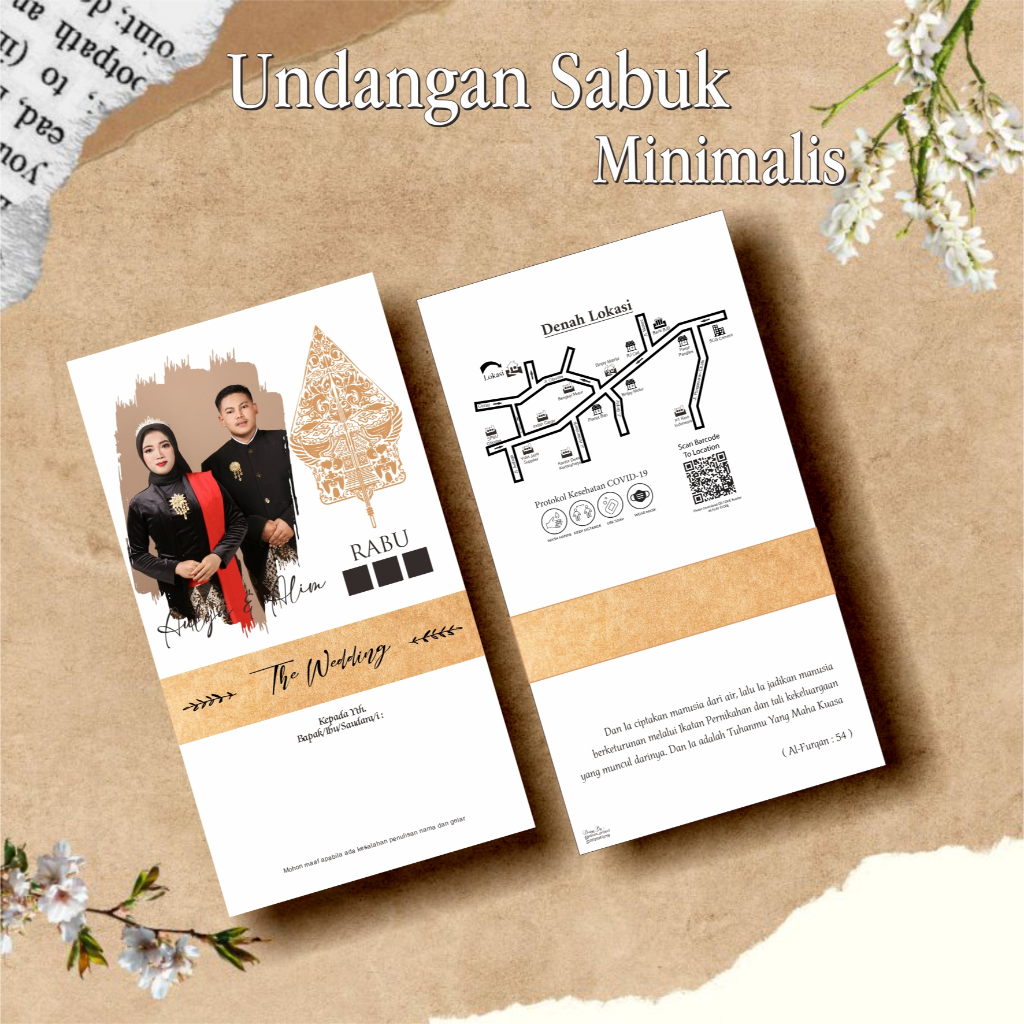Jual Undangan Pernikahan Khitan Murah SABUK MINIMALIS | Shopee Indonesia