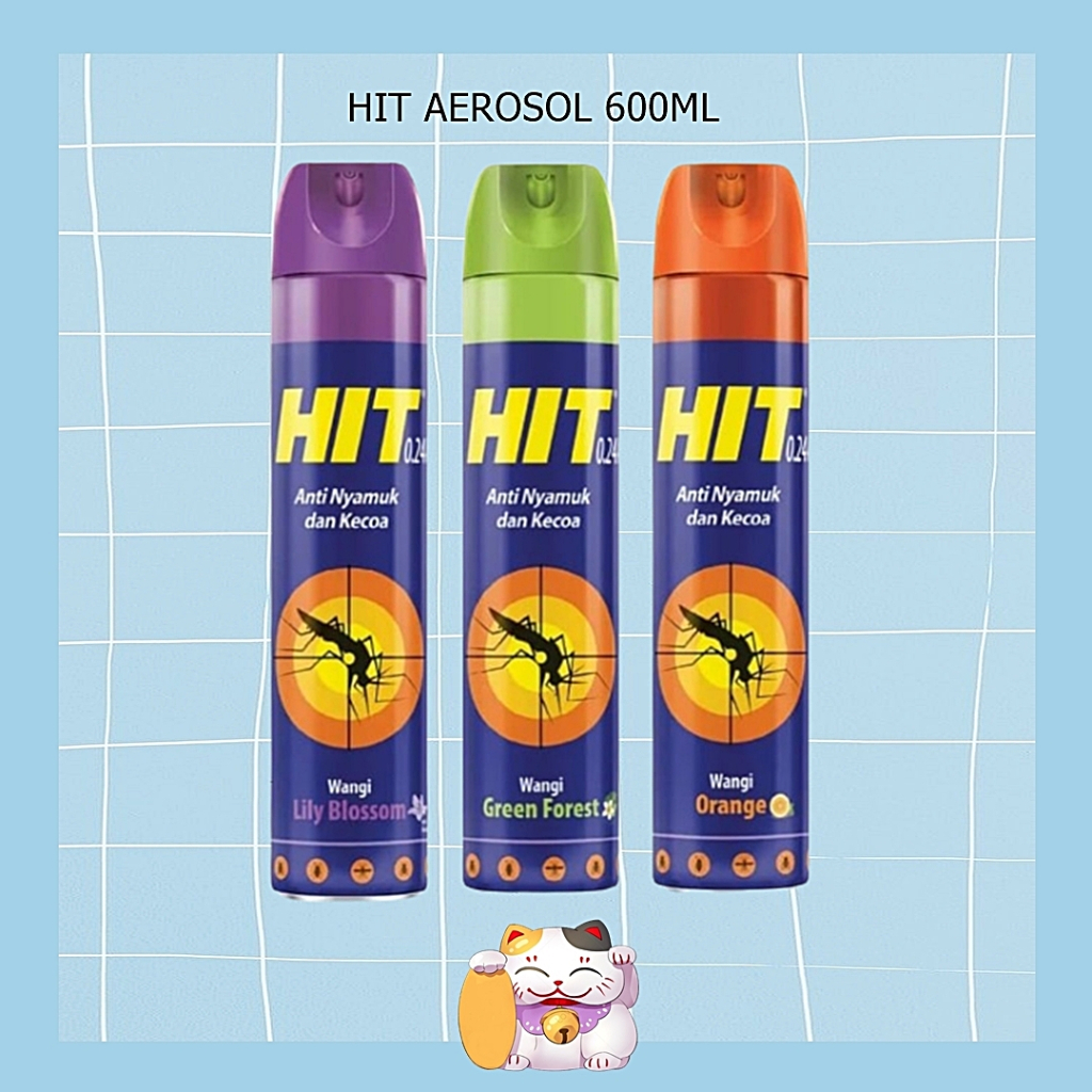 Jual HIT Aerosol Spray 600ml / HIT Spray Anti Nyamuk | Shopee Indonesia