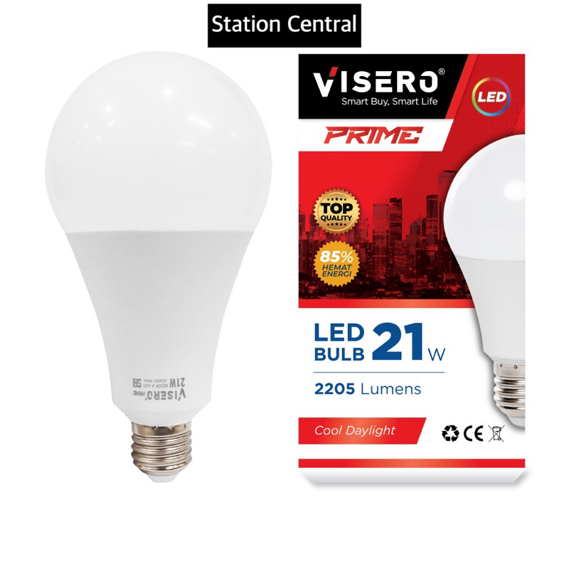 Jual Lampu LED VISERO PRIME 21W / 21 Watt / 21Watt Lampu Bohlam Led Bulb E27 putih | Shopee ...