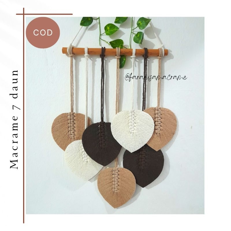 Jual (READY STOK) Macrame daun mini 7 daun | Shopee Indonesia