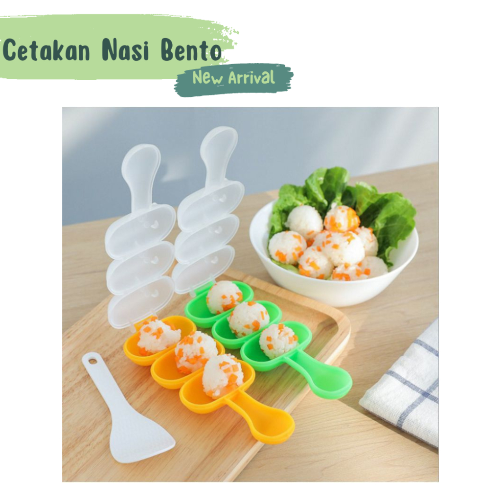 Jual Cetakan Nasi Bento Bola Bulat Cetakan Rice Ball Shaker / Cetakan ...