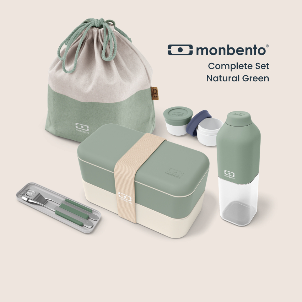 Jual Monbento Complete Lunch Box Set - Natural Green | Shopee Indonesia