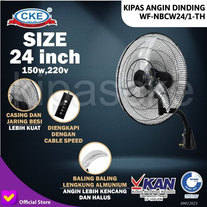 Jual Wall Fan CKE 24 Inch WF-NBCW24/1-TH Kipas Angin Dinding Kantor ...