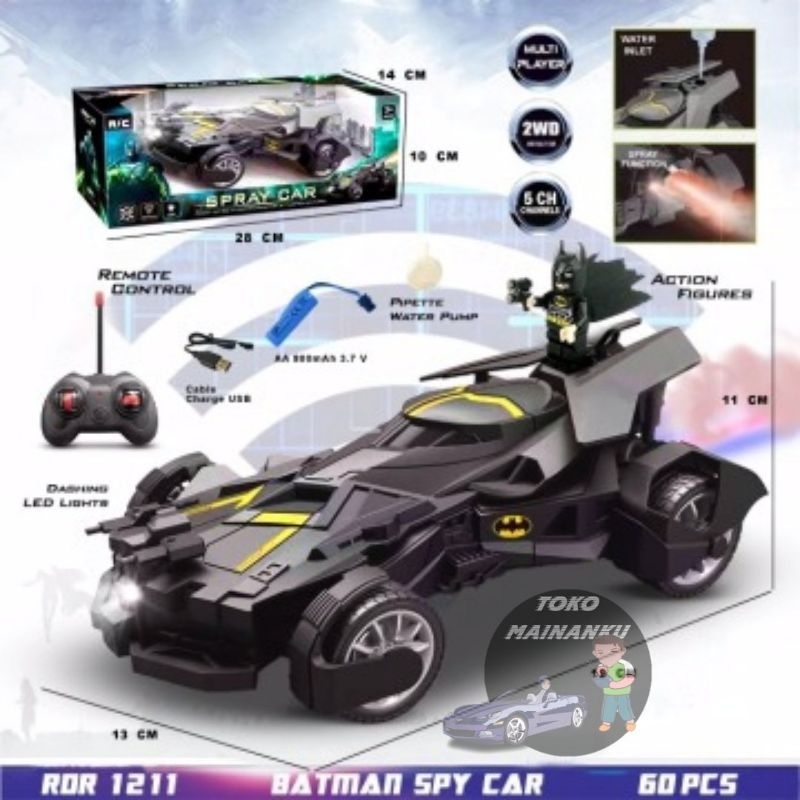 Jual Mainan Mobil Remote RC Batman Spray Baterai Cas.. RC Batman keluar ...
