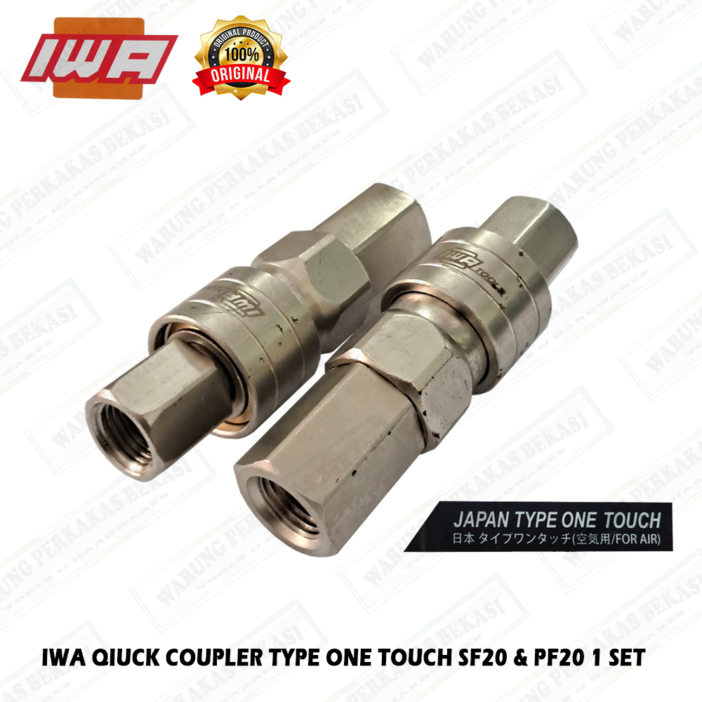 Jual IWA TOOLS Japan Type One Touch SF-20 - PF-20 Set 1 Pasang Quick ...