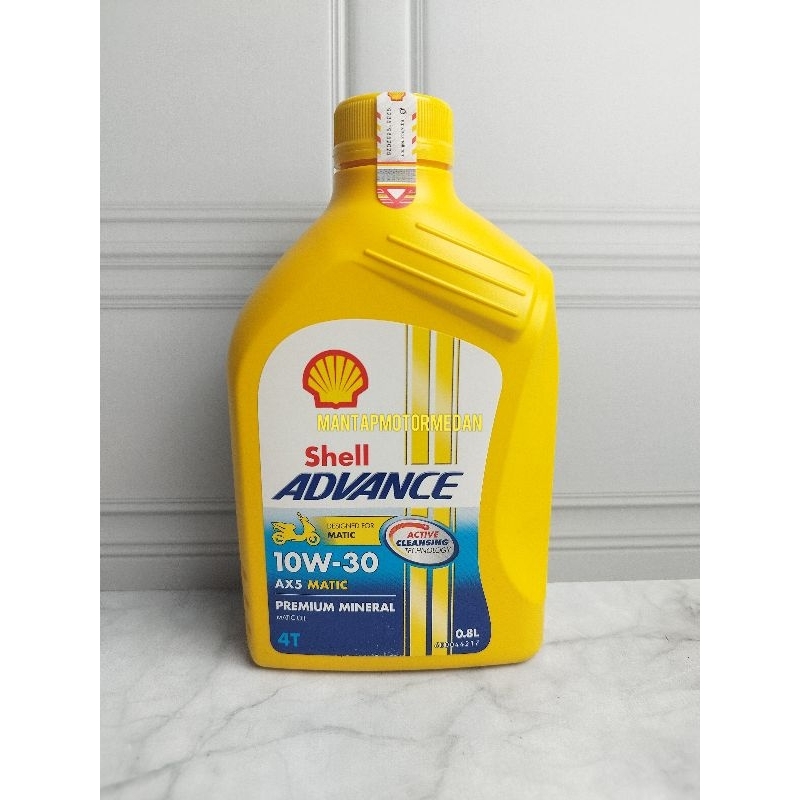 Jual Oli Mesin Motor Shell Advance AX5 Kuning Matic 10W 30 0.8 Liter Original | Shopee Indonesia