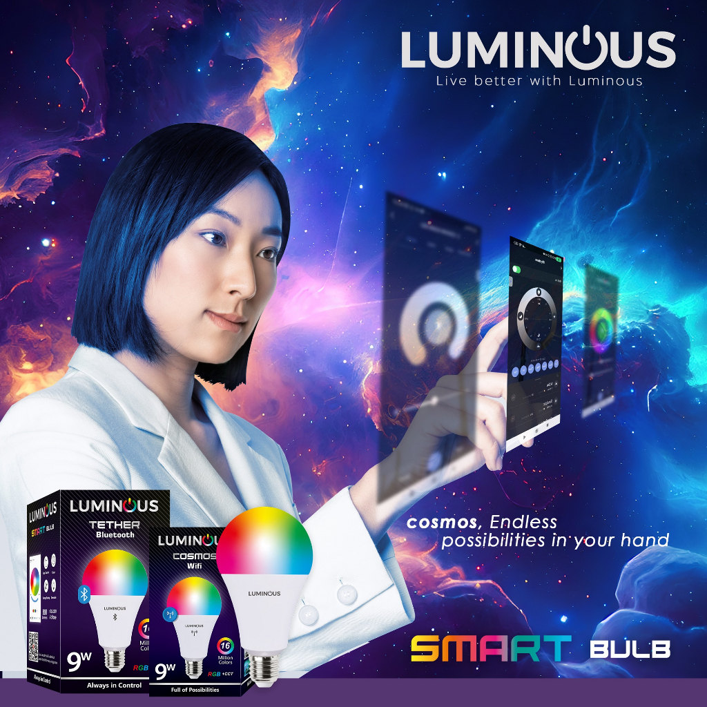 Jual "HANYA 30RB" LAMPU LED SMART 9W WIFI & BLUETOOTH LUMINOUS RGB+WW ...