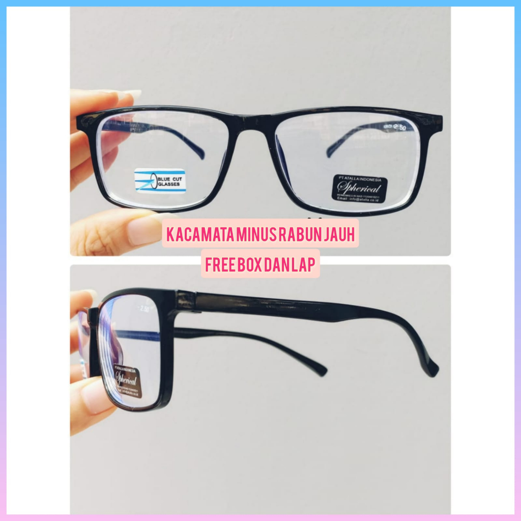 Jual Kacamata Minus Lensa Minus Antiradiasi ( -0.50 s/d -4.00 ) Free ...