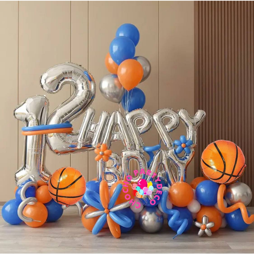 Jual Paket Balon BOLA BASKET ANGKA GARLAND 106 PC / Dekorasi Ulang ...