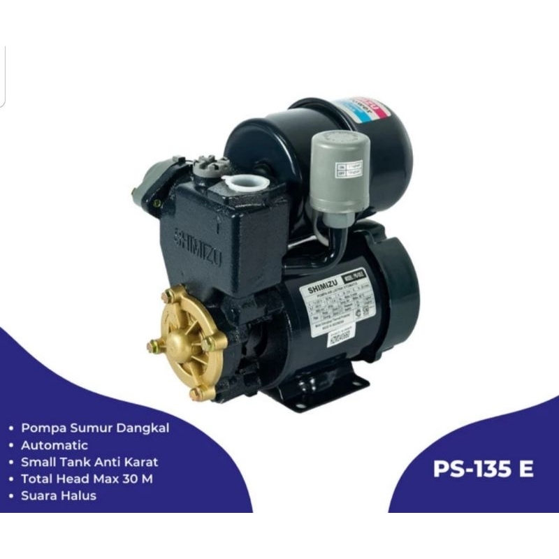 Jual SHIMIZU : PS-135E MESIN POMPA AIR OTOMATIS PS 135 E SUMUR DANGKAL ...
