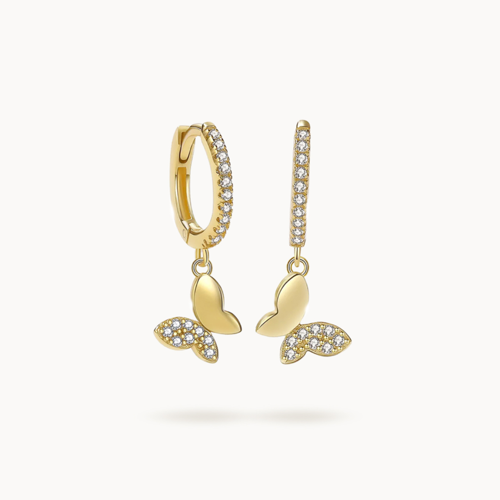 Jual ANDALL - Butterfly huggies [925 Sterling Silver with 18K Gold ...