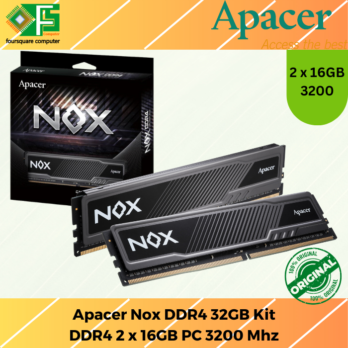 Jual Ram Ddr4 32gb Kit 2 X 16gb Pc 3200 Mhz Apacer Nox Gaming Memory Shopee Indonesia