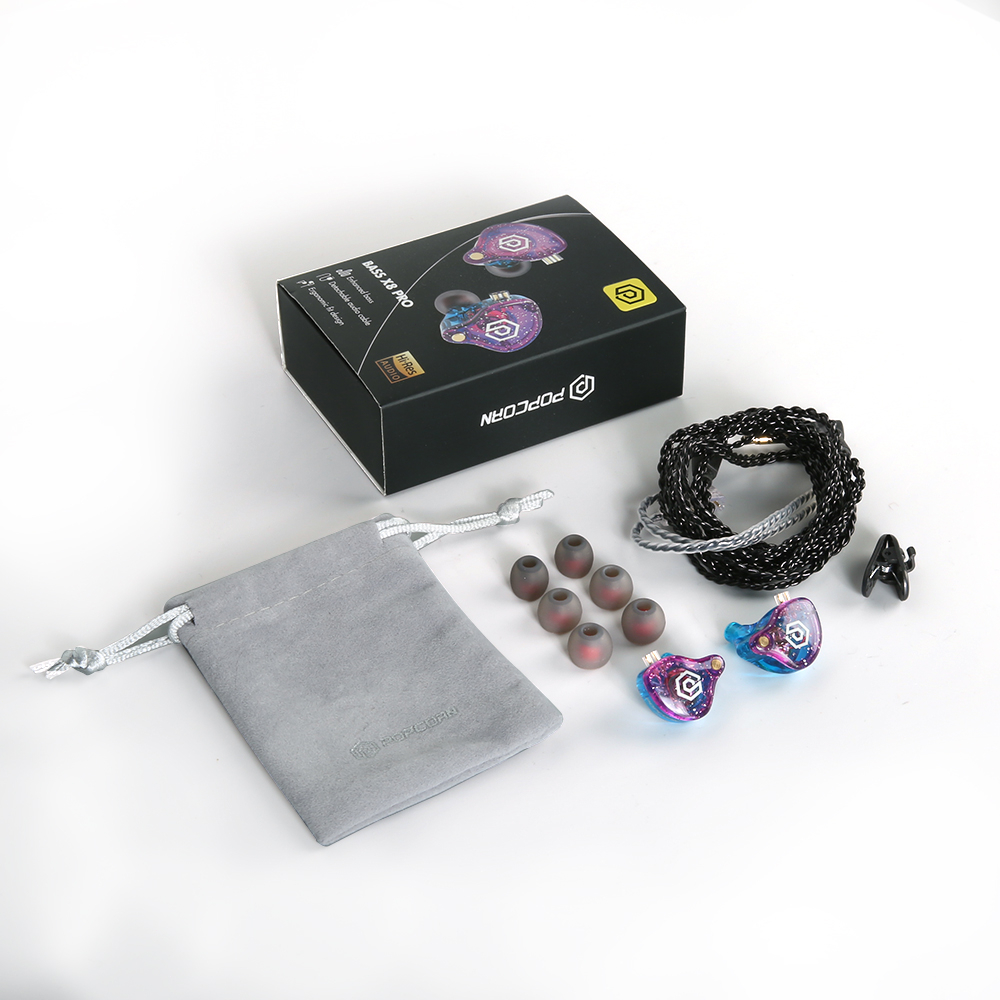 Jual Popcorn Bass X8 Pro Dynamic Earphone HiFi Bass In-Ear Monitor ...
