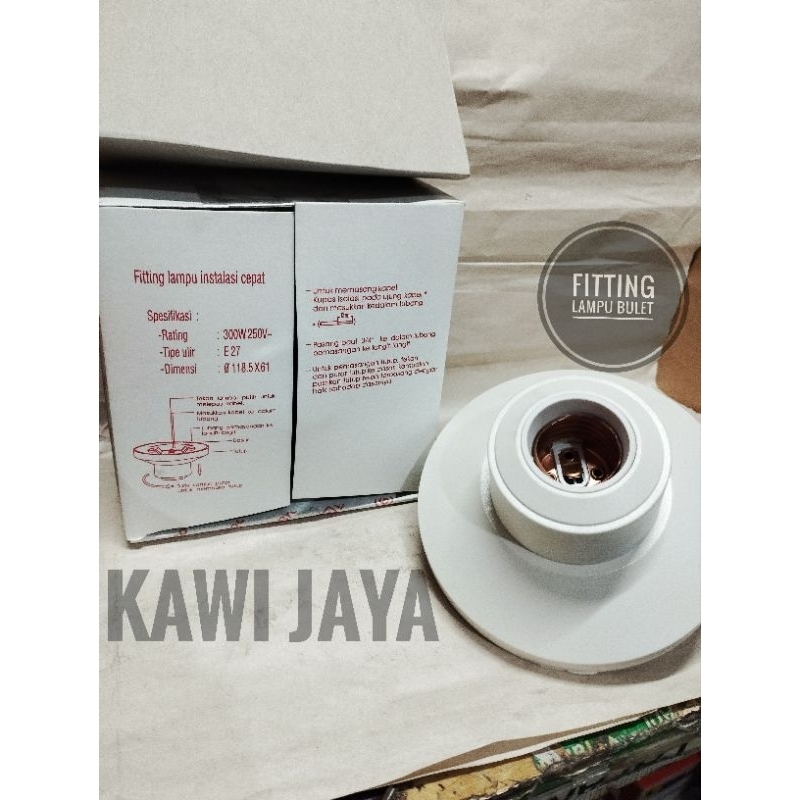 Jual Fitting lampu bulat Broco 12101 / Fitting Lampu Flapon Bulat Broco ...