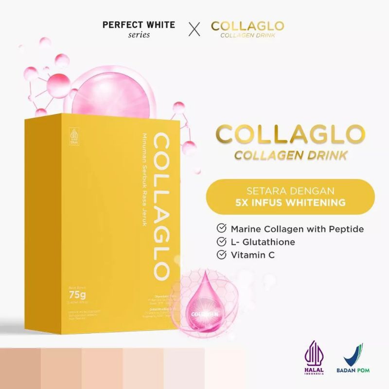 Jual COLLAGLO COLAGEN (1 BOX ISI 5 SACHET) | Shopee Indonesia