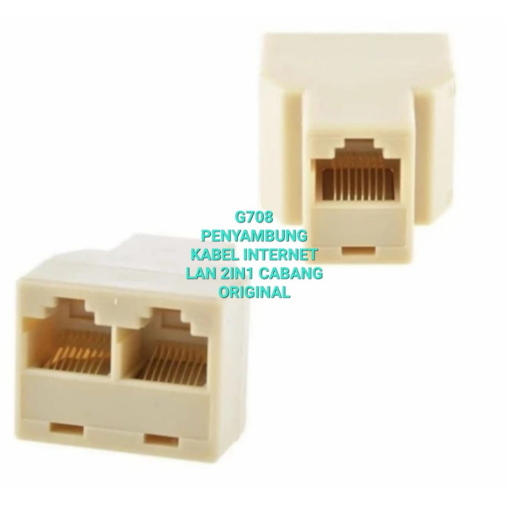 Jual G708 PENYAMBUNG KABEL INTERNET LAN 2IN1 2 CABANG DUA ORIGINAL ...