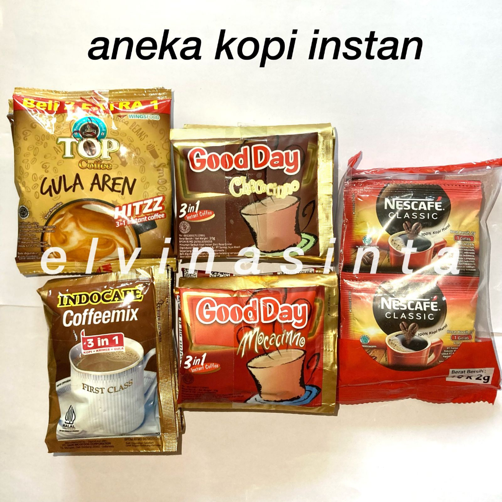 Jual Kopi Instan Top Coffee Gula Aren / Indocafe Coffeemix / Good Day ...