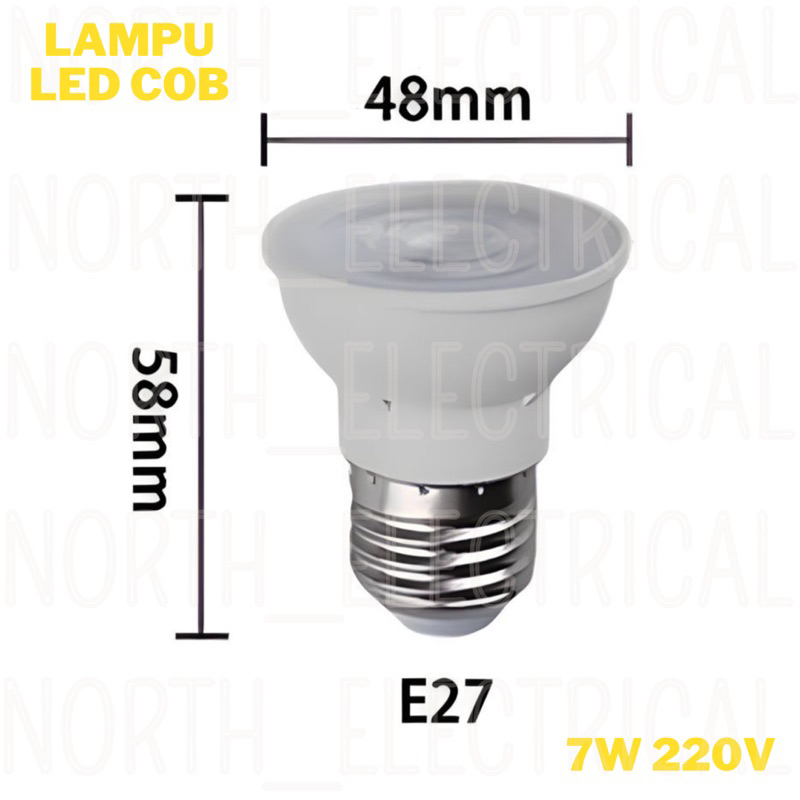 Jual Lampu Sorot LED COB 7 WATT Fitting E27 220V | Shopee Indonesia