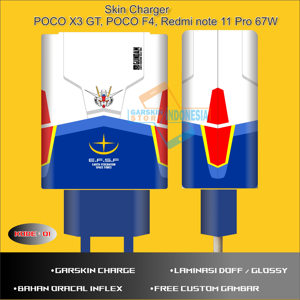Jual Garskin's Sticker Charger POCO X3 GT, POCO F4, Redmi note 11 Pro ...