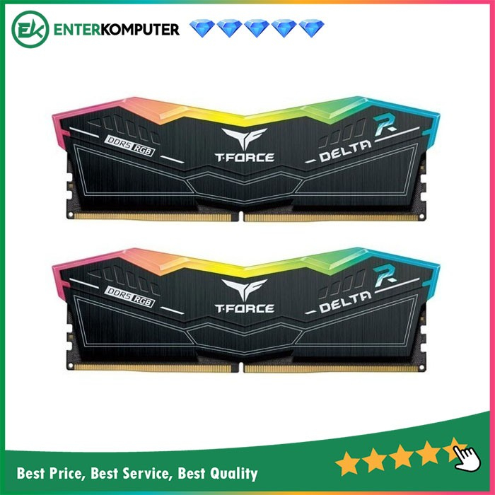 Jual Team Delta RGB DDR5 PC44800 32GB (2x16GB) - Black / RAM DDR5 32GB ...