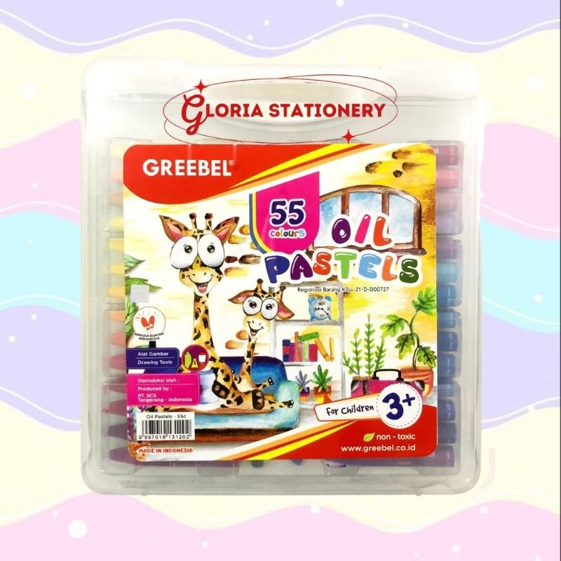 Jual Greebel crayon oil pastel 55 colours/ Crayon 55 warna Greebel ...