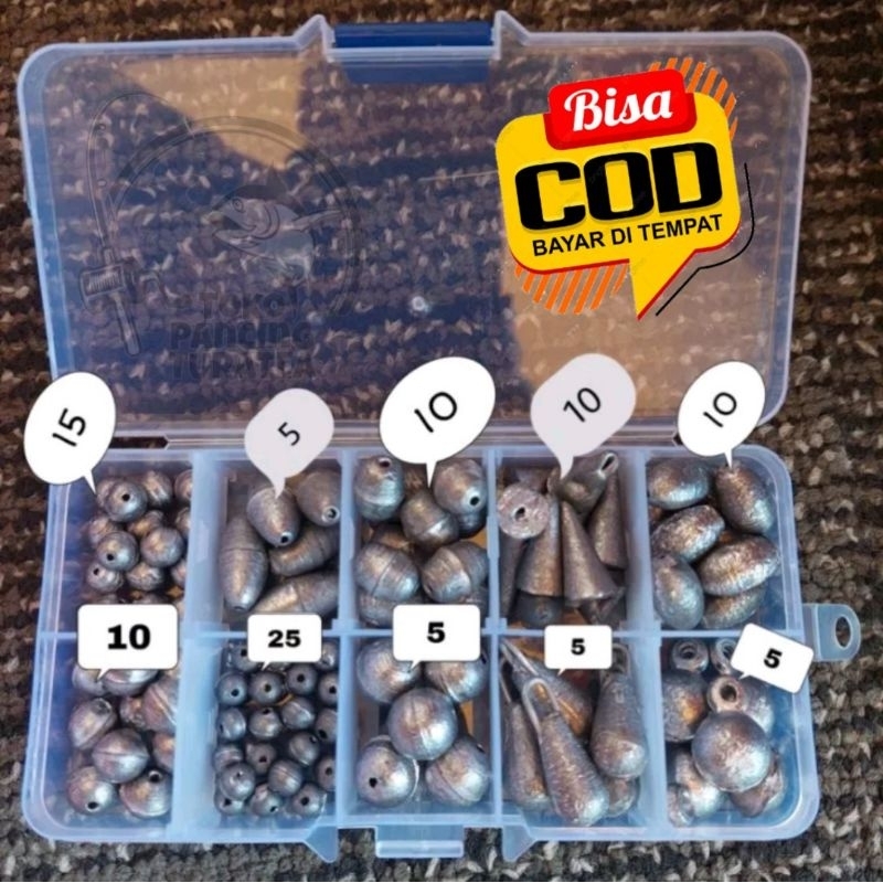 Jual Pemberat/Timah/Bandul Mancing Dasaran isi 100pcs | Shopee Indonesia