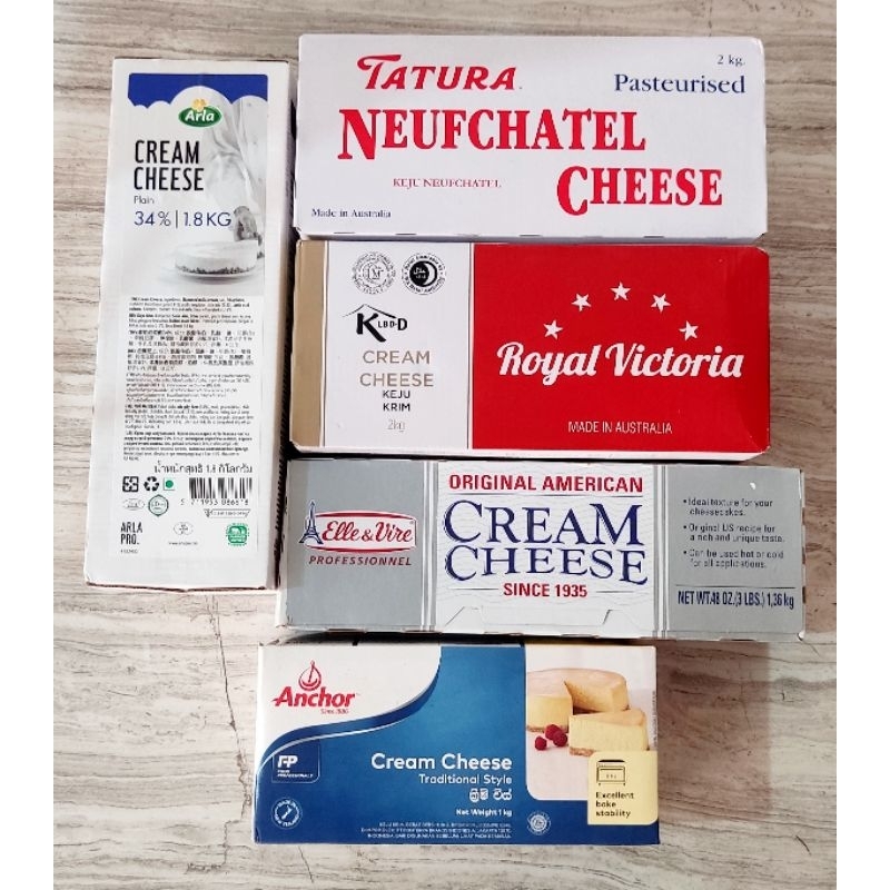 Jual [ SHARE PACK 200 gr ] elle vire CREAM CHEESE / keju anchor cream ...
