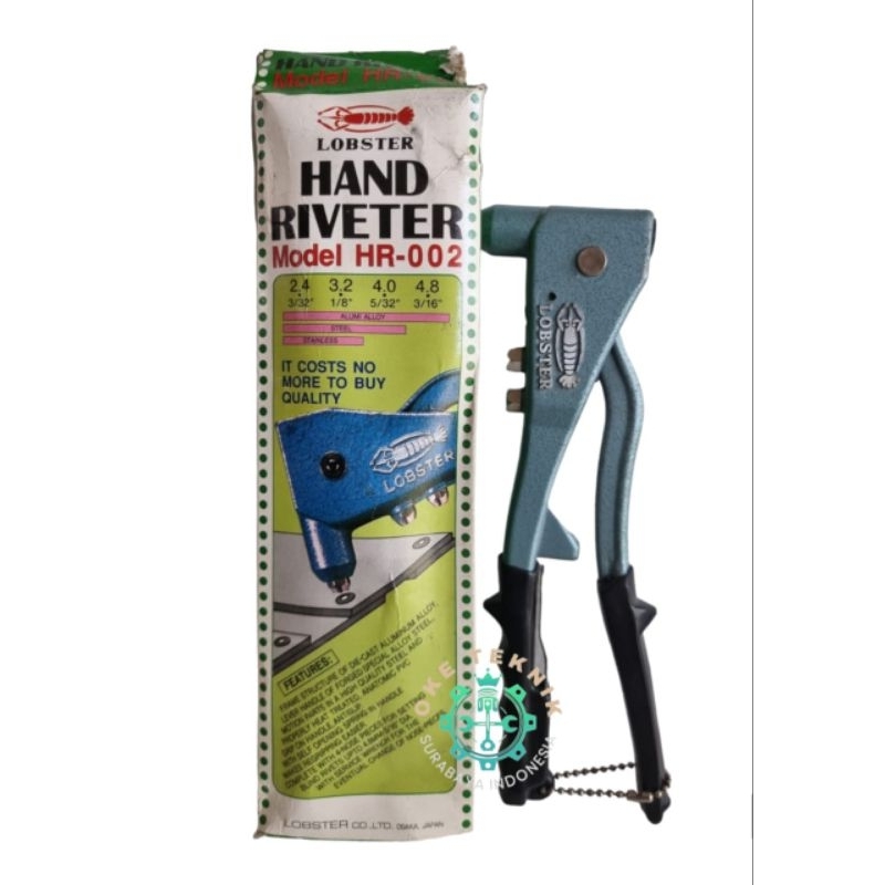Jual TANG RIVET / HAND RIVETER " LOBSTER HR-002 "( ASLI ) | Shopee ...
