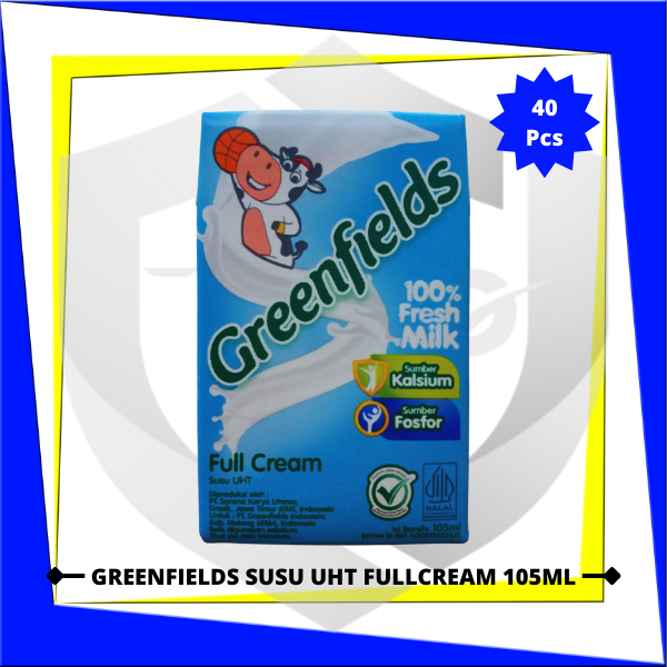 Jual GREENFIELDS Susu UHT FullCream 105ml x 40 pcs (1 Karton) | Shopee Indonesia