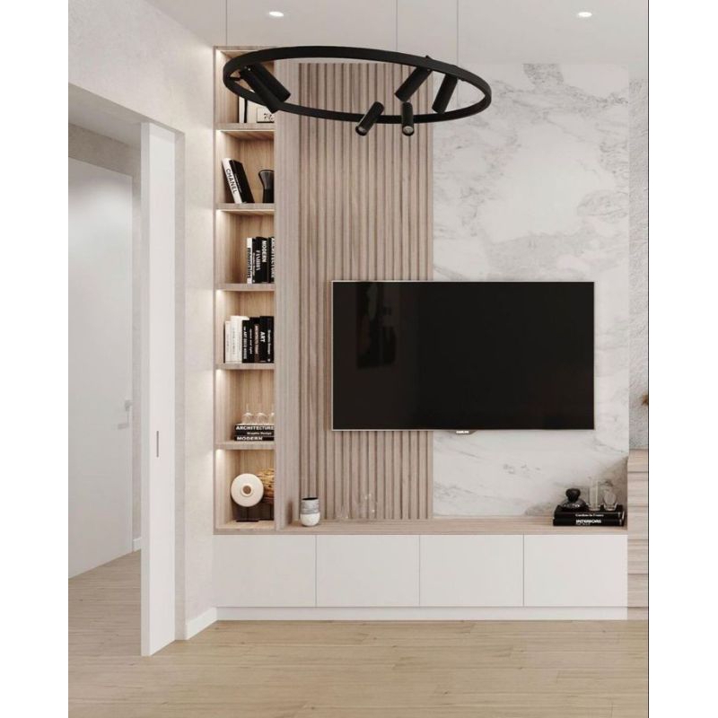 Jual PROMO BACKDROP TV CUSTOM, KABINET TV MINIMALIS, LEMARI TV | Shopee ...