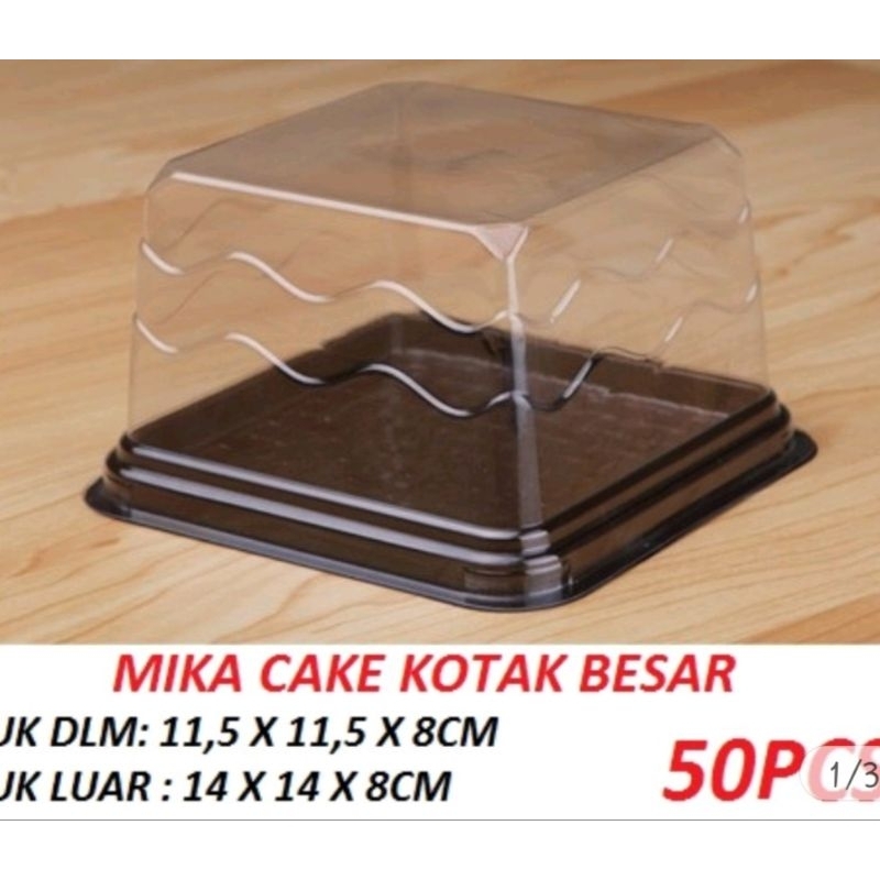 Jual mika cake kotak 14x14x8cm isi 5 pcs | Shopee Indonesia