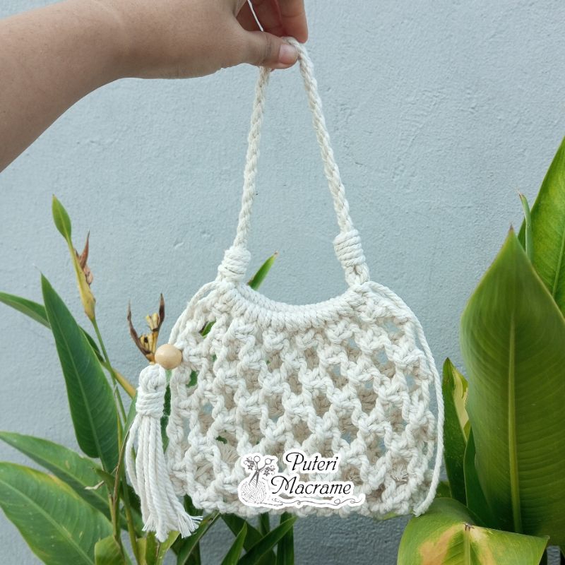 Jual Tas Serut Macrame, Tas Macrame Korea | Shopee Indonesia