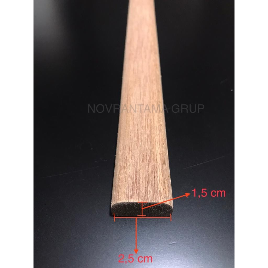 Jual Lis Kayu Profil MoldingWainscoting Lis Dinding 2,5x1,5cm Panjang ...