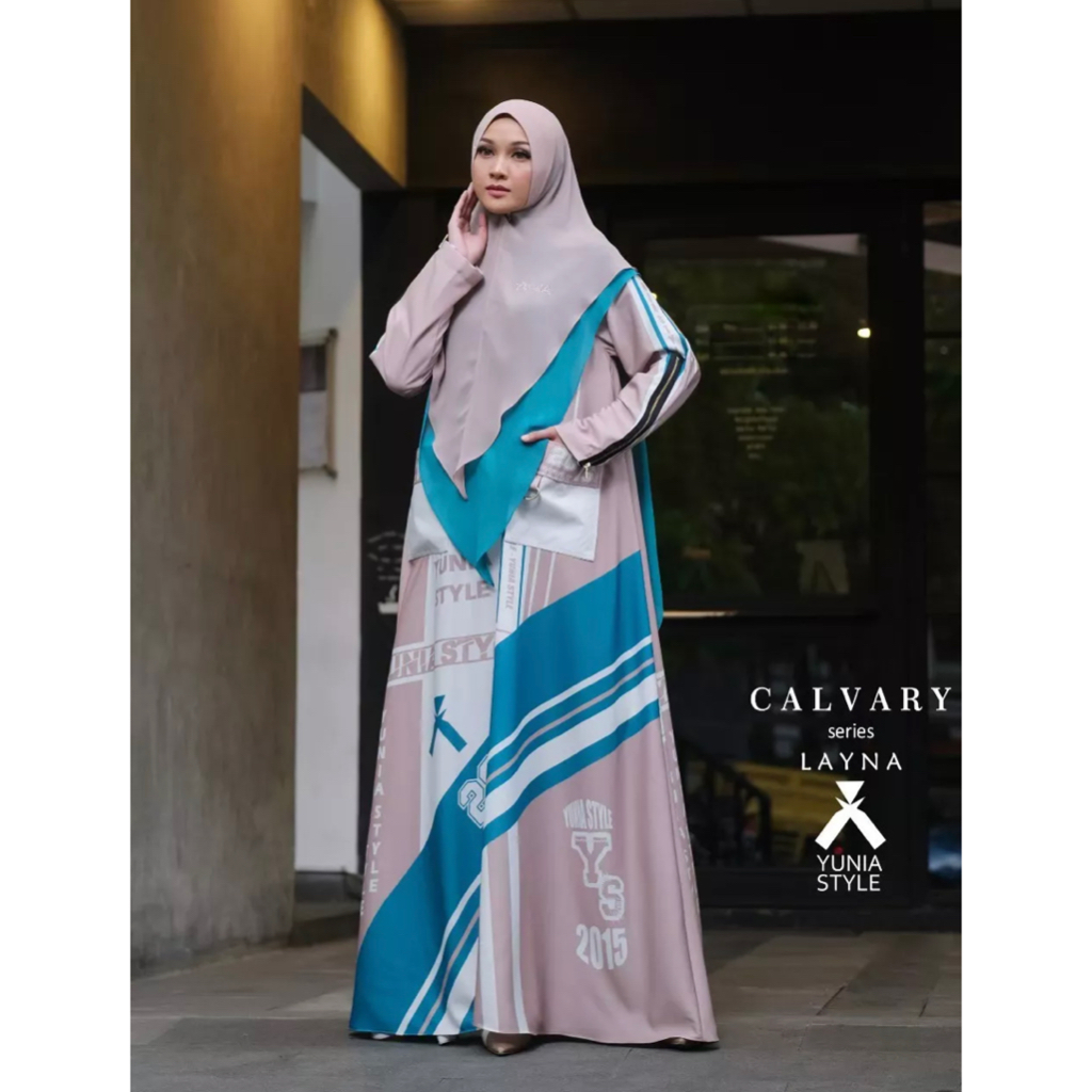 Jual YUNIA STYLE I CALVARY SERIES I LAYNA I BAJU SANTAI SYARI I BAJU ...