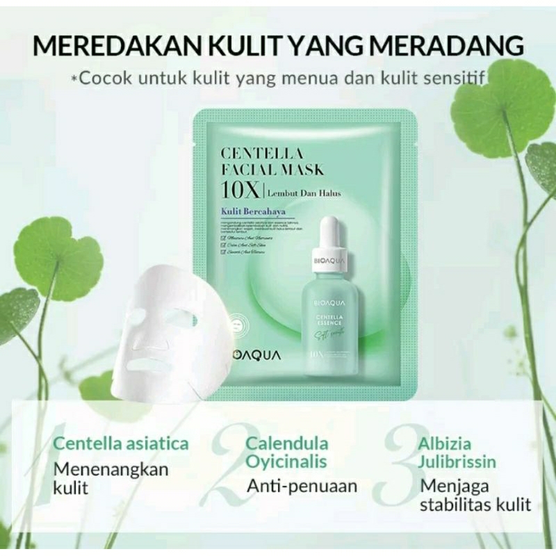 Jual BIOAQUA Sheet Mask 10X The Effect || Masker Wajah Bio Aqua | Shopee Indonesia