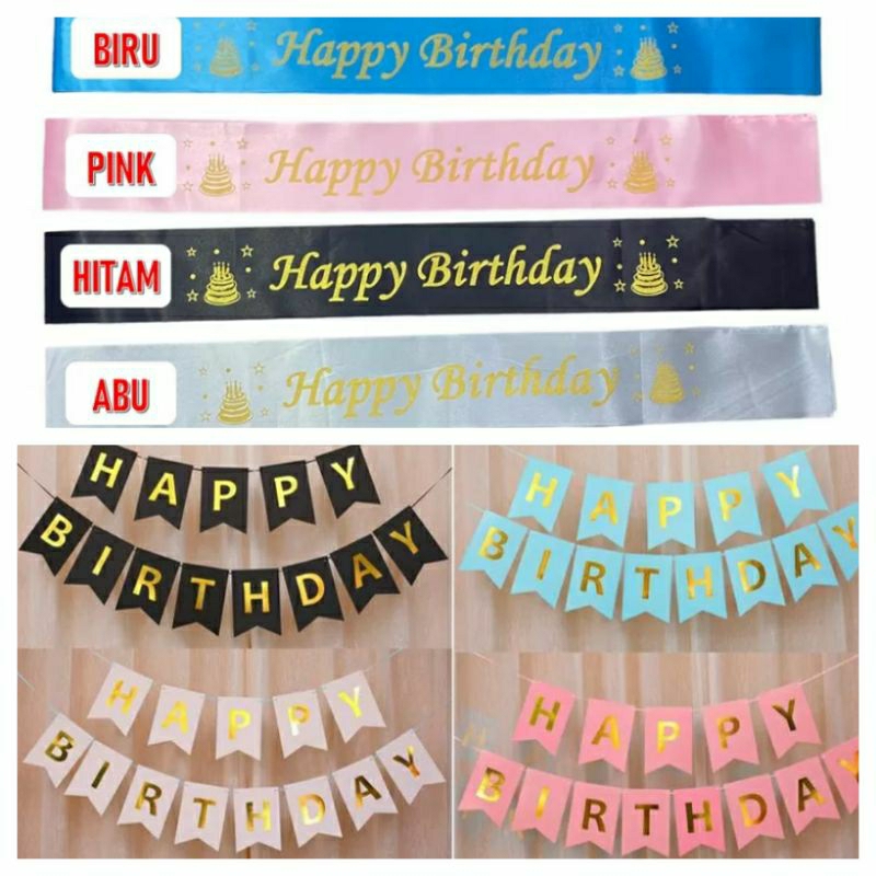 Jual BANNER HAPPY BIRTHDAY SELEMPANG HBD // HBD // ULANG TAHUN // DEKORASI // KERTAS // PARTY ...