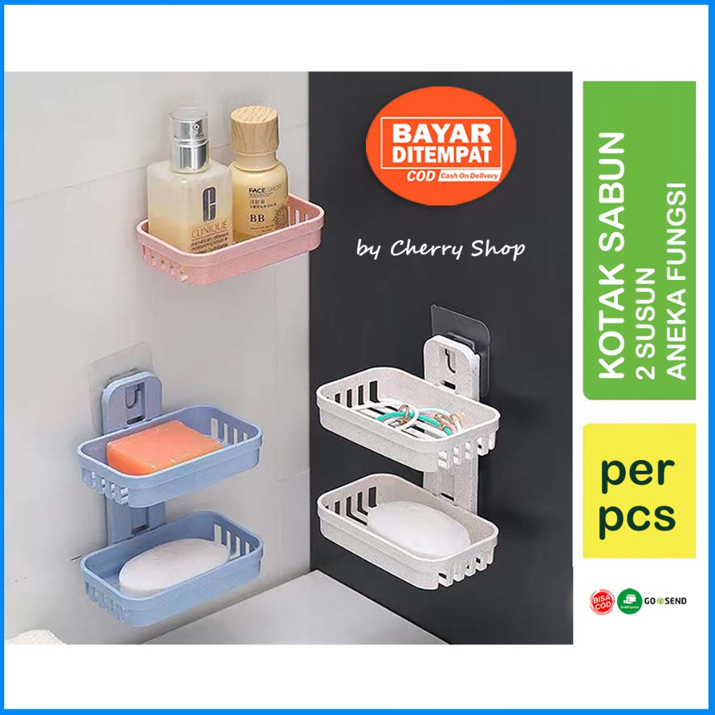 Jual [KOTAK SABUN 2 SUSUN] Tempat Sabun Batang 2 Tingkat Kotak Sabun ...
