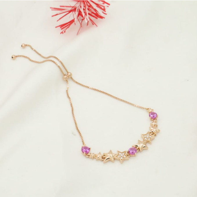 Jual Gelang Serut RG Pink Core Collection BC230043 SDW Gold 18K ...