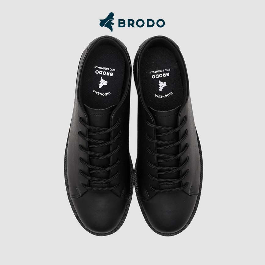 Jual BRODO - Sepatu Ponte Eco Full Black | Shopee Indonesia