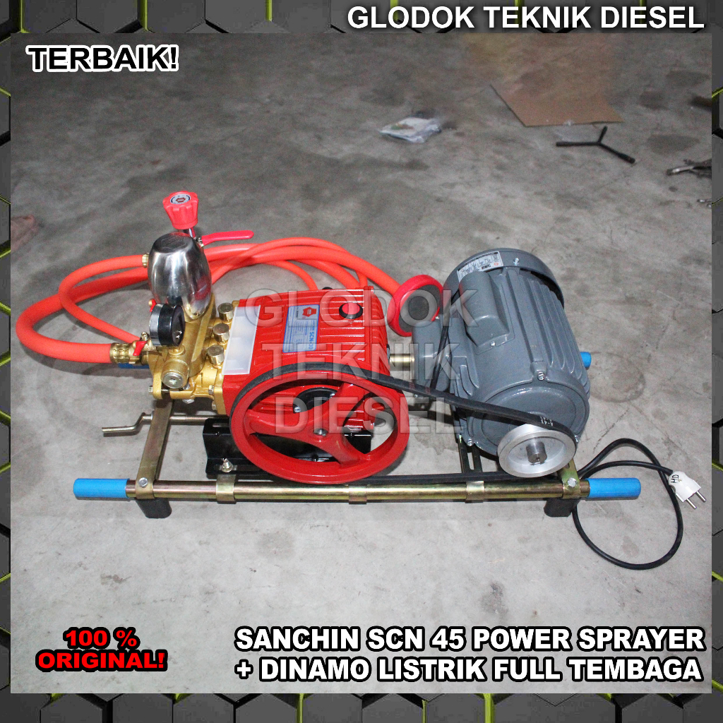 Jual Sanchin Mesin Power Sprayer SCN 45 + Dinamo Listrik Full Tembaga 3 & 1 Phase Paket Lengkap ...