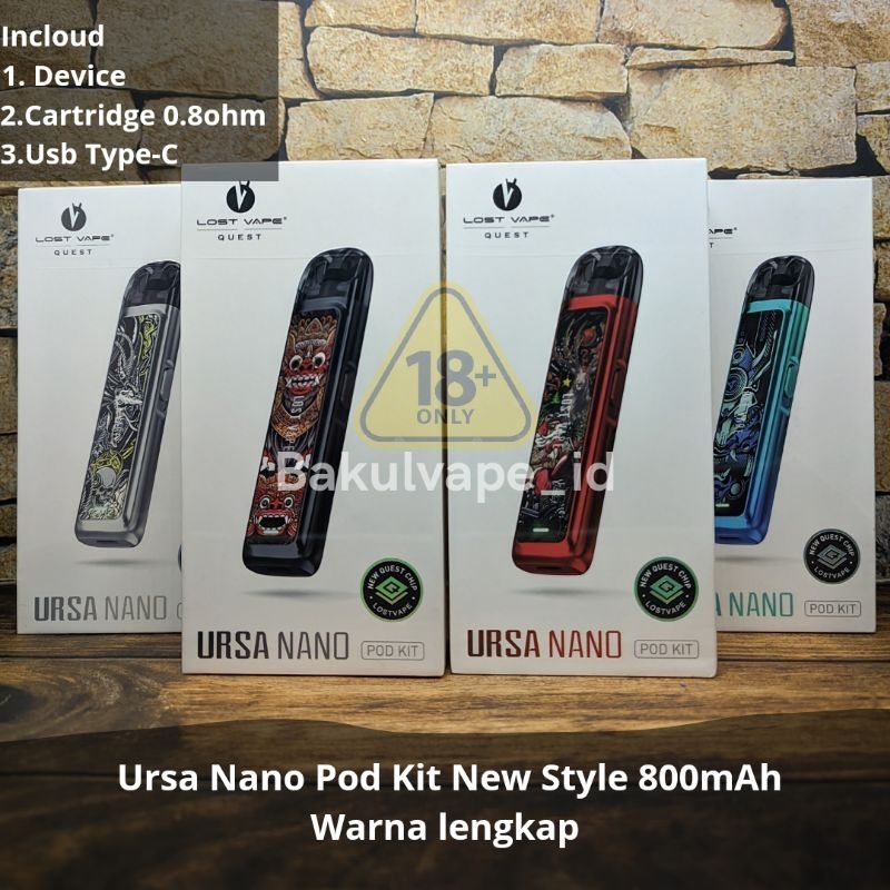 Jual Ursa Nano Pod Kit New Style 800mAh Pod Kit (Warna Lengkap ...